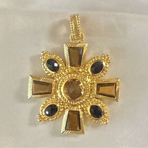 Judith Ripka | Jewelry | Judith Ripka Maltese Cross Enhancer In 4k Gold ...